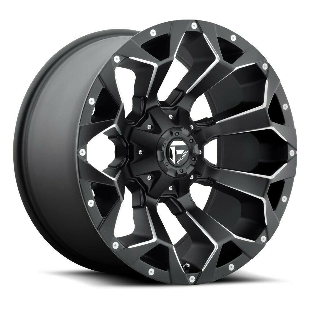 Set 4 18" Fuel D546 Assault 18x9 5x4.5 5x5 Matte Black Milled Wheels ...