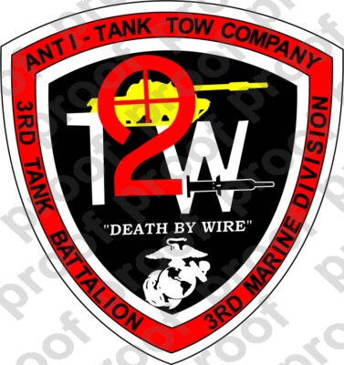 STICKER USMC UNIT 3RD TANK BATTALION TOW COMPANY oo USMC Lisc# 20187 | eBay