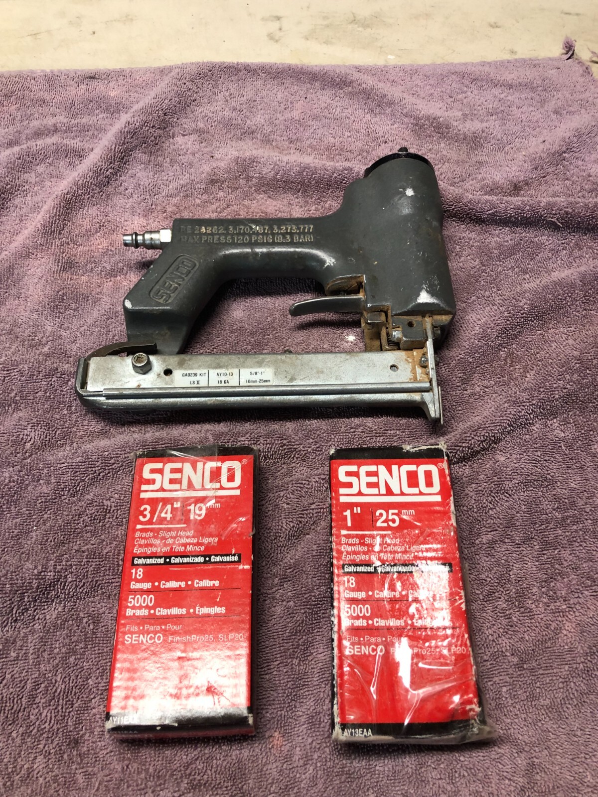Senco Model LSII LS2 Pneumatic Nail Gun Finish Nailer 18 gauge 5/8 to 1 ...