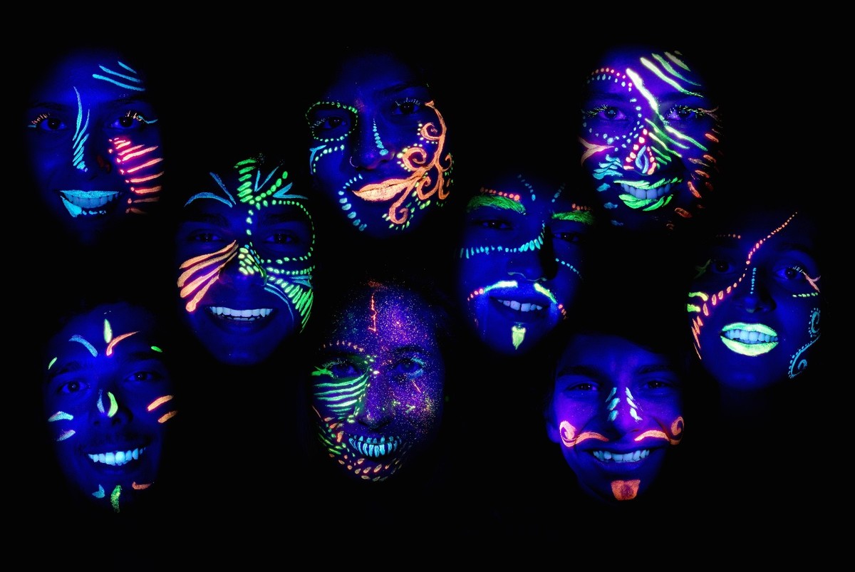 Black Light Paint Face