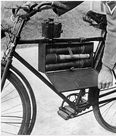 WW2 WWII Photo German Military Bicycle MG34 Wehrmacht Germany World War ...