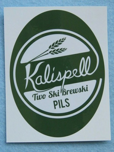 Bière de Collection Autocollant ~ Kalispell Brassage Co Deux Ski ...