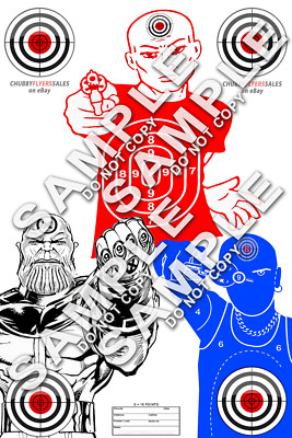 (10) Thanos & Bad Guys Infinity Cardstock Shooting Range Targets 12" x ...