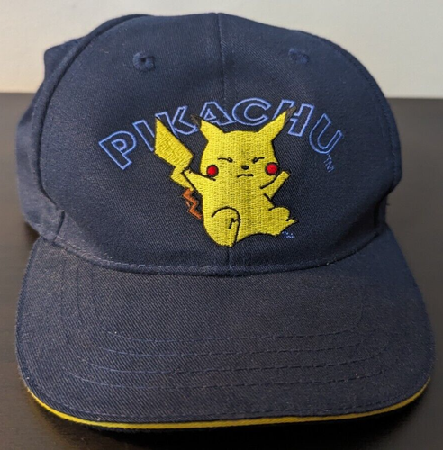 VINTAGE Pokemon Navy Blue Adjustable Pikachu Baseball Cap Nintendo ...