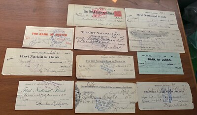An 11 piece lot of Oklahoma and Indian Territory area checks | eBay