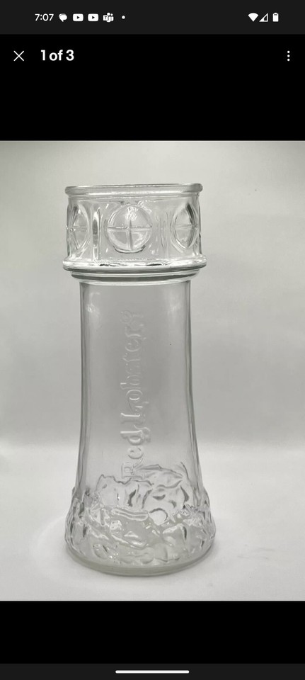 Red Lobster Lighthouse 1980s Drinking Glass Vintage 7½" tall | eBay