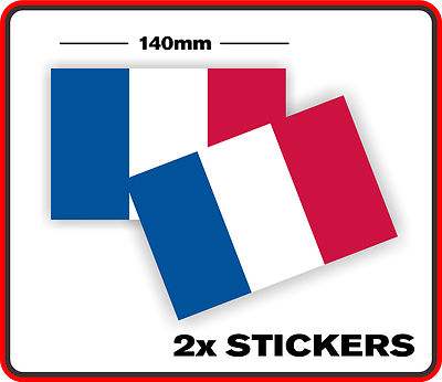 FRENCH COUNTRY FRANCE FLAG STICKER DECAL x2 BUMPER CAR WINDOW VINYL ...