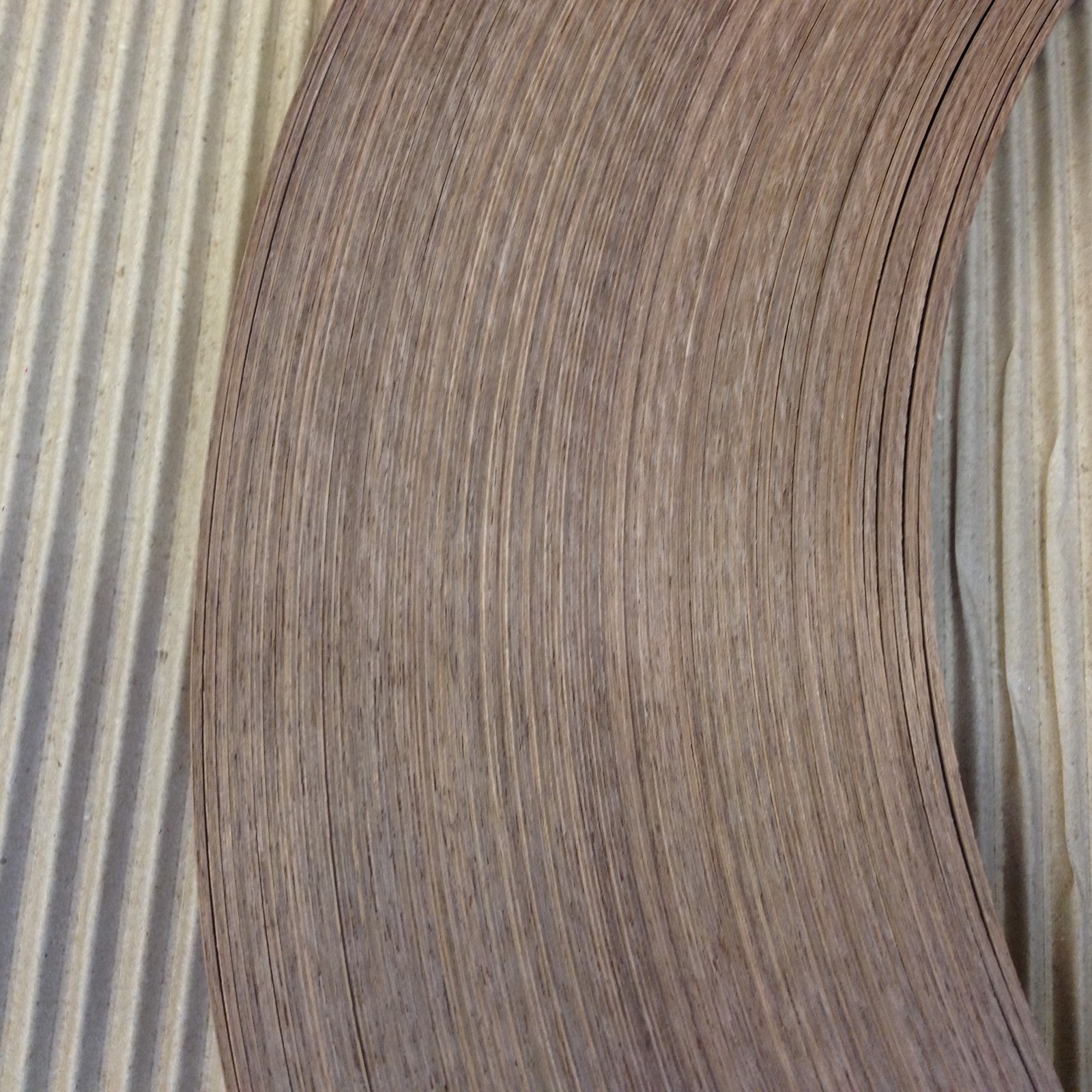 Walnut Unglued Wood Veneer Edging 2mm Thick x 22mm x 100m Edgebanding ...