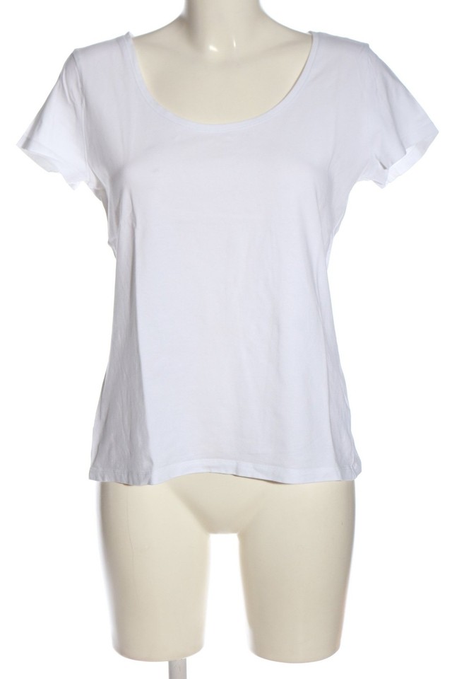 H&M BASIC Shirt basique Dames Haut T EU 40 blanc style décontracté | eBay