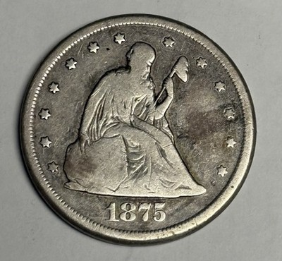 Fine 1875-CC Twenty Cent Piece (cleaned), U.S. 20c Silver Type Coin | eBay