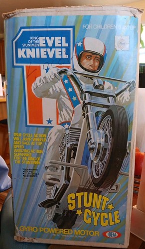 1973 Evel Knievel Stunt Cycle With BOX. FIGURE.INSTRUCTIONS. VINTAGE ! | eBay