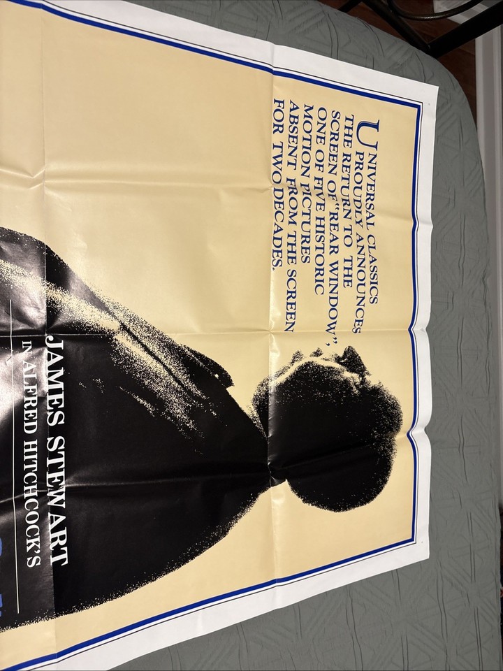 Rear Window (1983 Re-release) Original Folded 27 x 40 Theatrical Movie ...