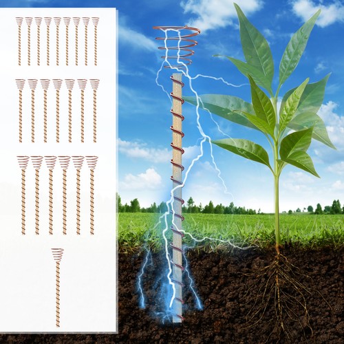 10-1pc Electroculture Garden Copper Coils Plant Support Stake for ...
