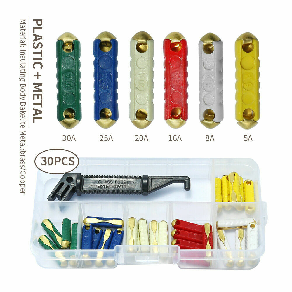30Pcs Bakelite Fuses 5-30A Fuse Box Assortment For GBC European ...
