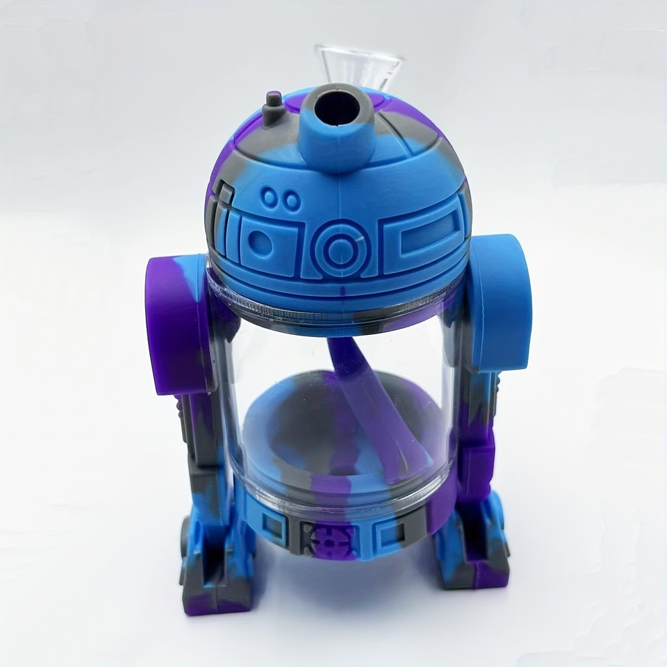 Silicone Bong, 5" Rotatable Foots Robots Silicone Hookah, Heatproof ...