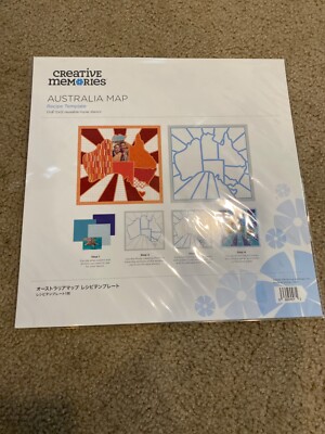 Creative Memories 12 x 12 Recipe Template Australia Map Reusable Mylar ...