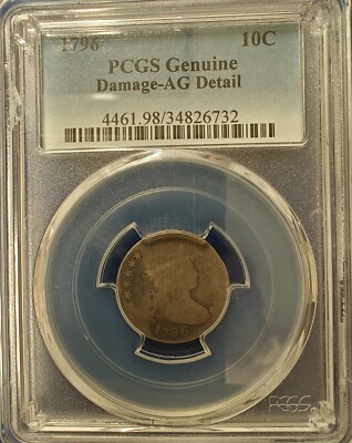 1796 Dime PCGS AG Detail 10c - First Year! Only 22k minted! | eBay