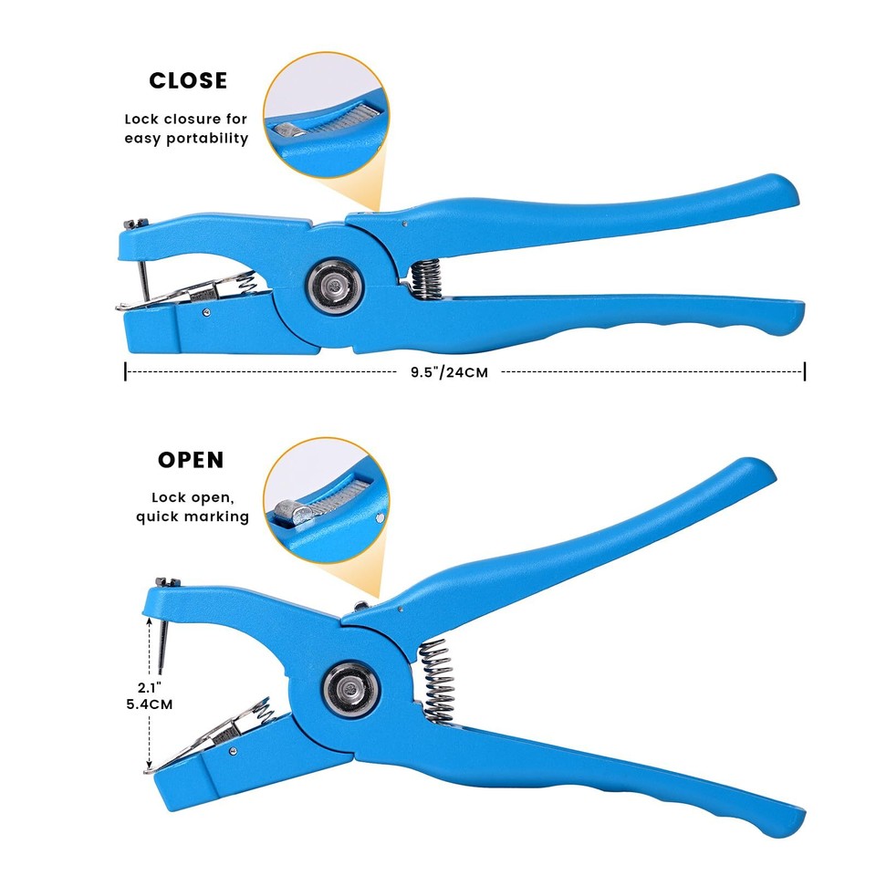 Cattle Ear Tag Applicator Cow Ear Tag Pliers Cattle Ear Tagger | eBay