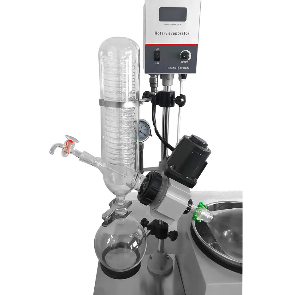 Lab Rotary Evaporator 2L w Digital Display Rotovap Manual Lifting 0-99 ...