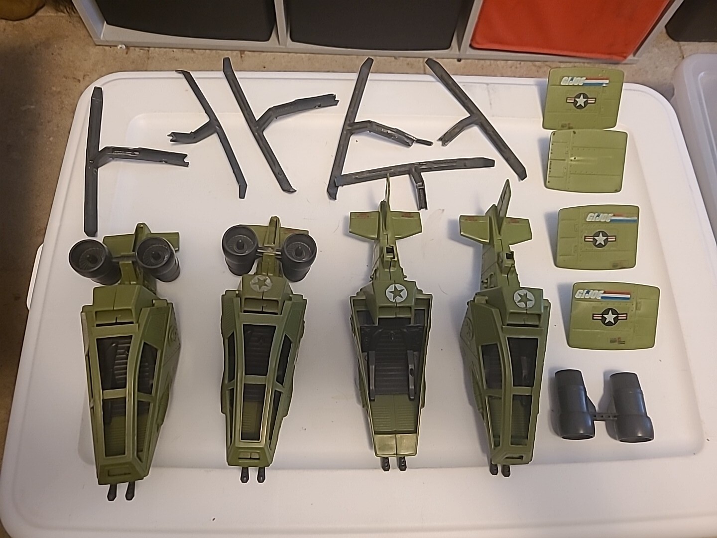 Gi Joe Sky Hawk VTOL PARTS LOT 1984 Vintage Hasbro 3.75 ARAH 80s Toys ...