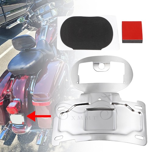 Chrome License Plate Relocator Bracket Fit For Harley Road Glide ...