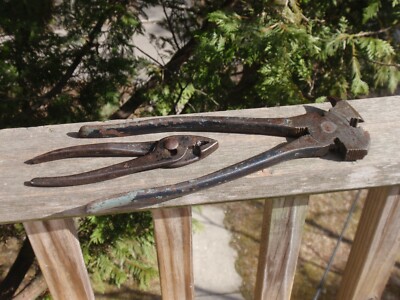2 ANTIQUE TOOLS DUNLAP MULTI TOOL HAMMER , SNIPPERS .AND PLIERS | eBay