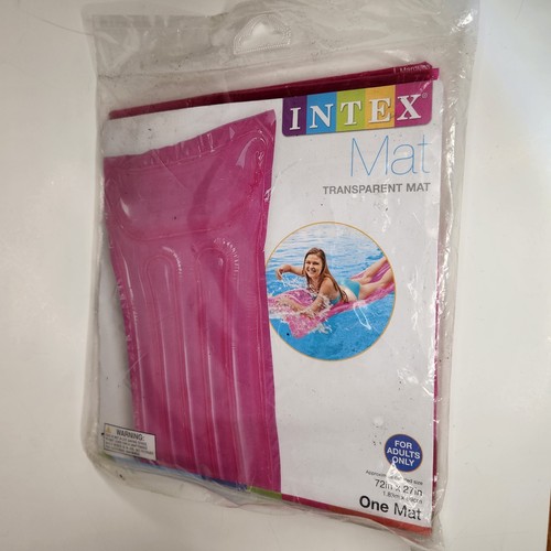 Intex 72”x27” Pool Mat, Float Swimming Inflatable Transparent pink ...