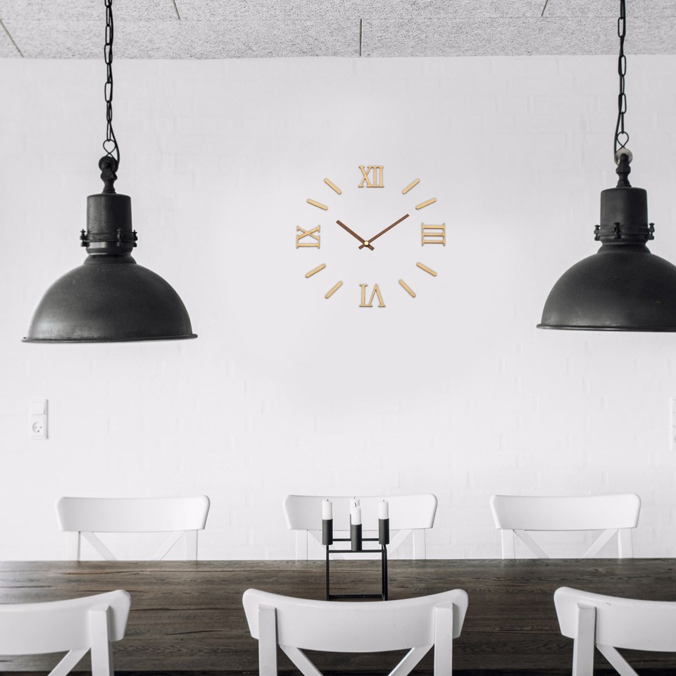 Wooden Clock Numbers Kit, Self Adhesive Clock Accessories, Roman ...