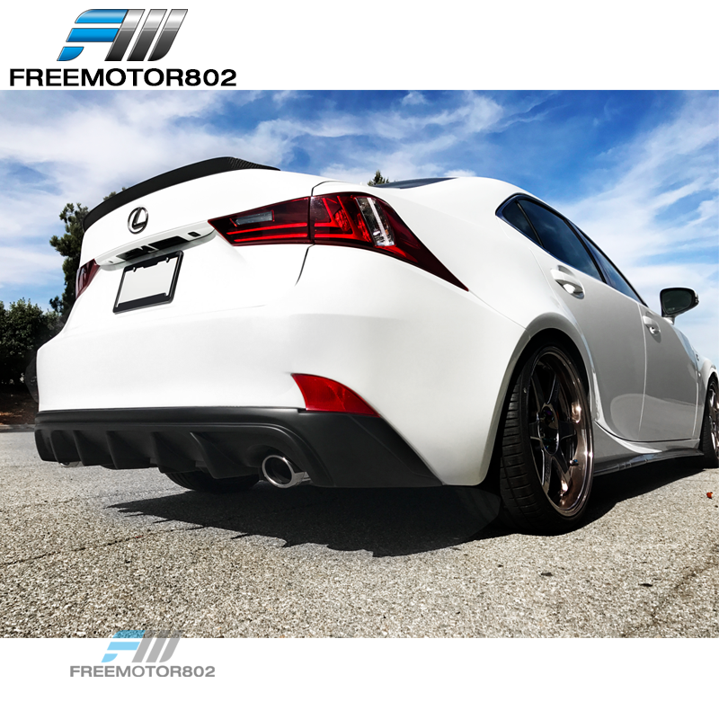 Fits 14-16 Lexus IS250 IS350 IS200T Rear Bumper Diffuser Splitter - PP ...