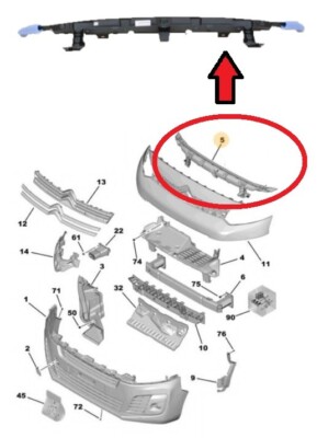 PEUGEOT EXPERT CITROEN DISAPATCH 2017- FRONT BUMPER BRACKET HOLDER ...