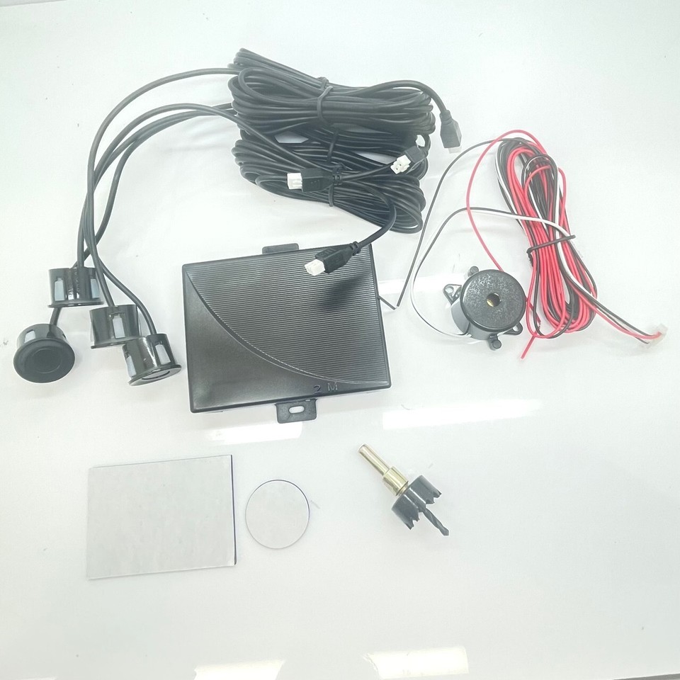 4x Einparkhilfe Auto Rückwärtsgang Licht Heck Radar Alarm System Summer ...