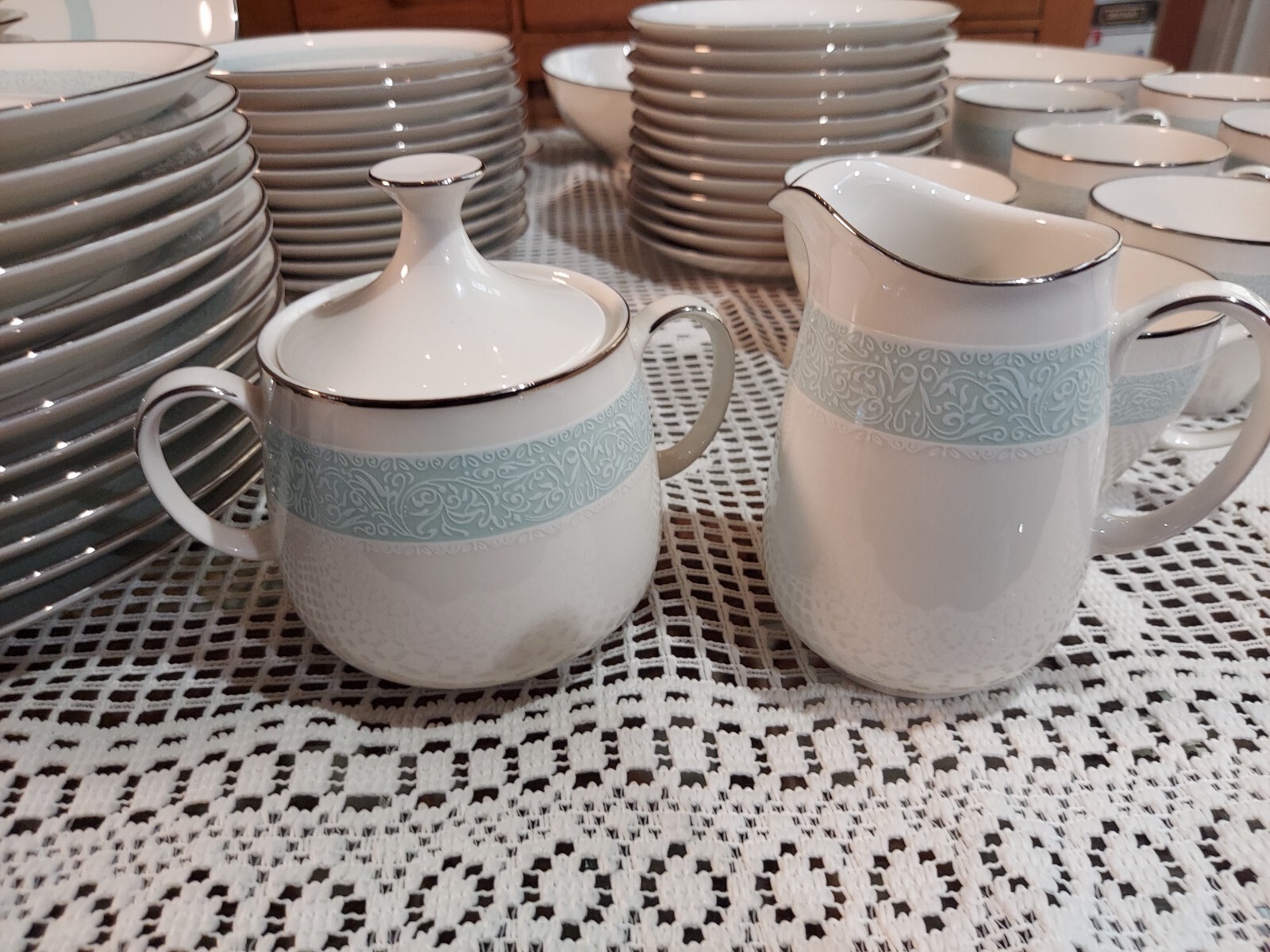 Stunning - Noritake Ivory China Dinnerware Set, Celia 7086, 12-Person ...