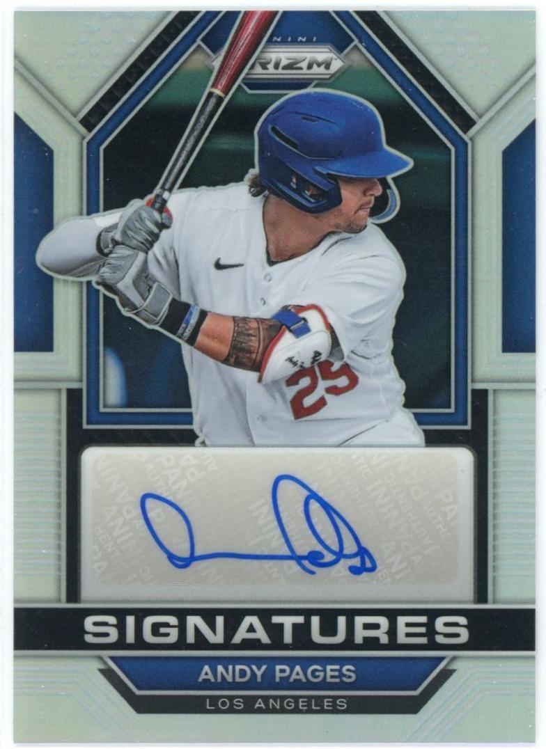 2023 Panini Prizm - Signatures Andy Pages #SIG-AP Silver Prizm (AU, RC ...
