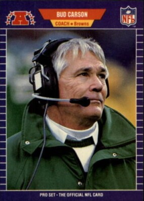 1989 Pro Set Football #86 Bud Carson CO UER/(NFLPA logo on back) | eBay