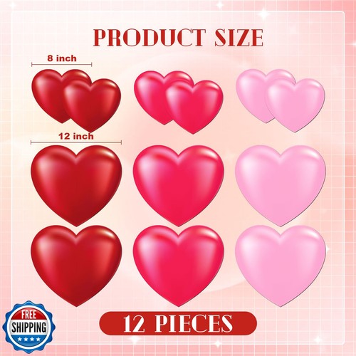 Relaxweex 12 Pcs 12 Inch 8 Inch Valentine's Day Garage Door Magnets ...