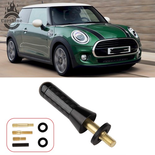 Car Antenna aerial Carbon Fiber Radio FM Antena Black 1.4" For Mini ...