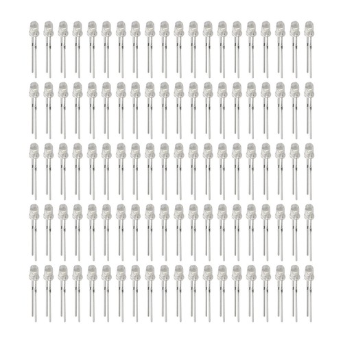 100pcs Super Bright LED 3mm Red/Blue/Green/White/Yellow LED Bulb ...