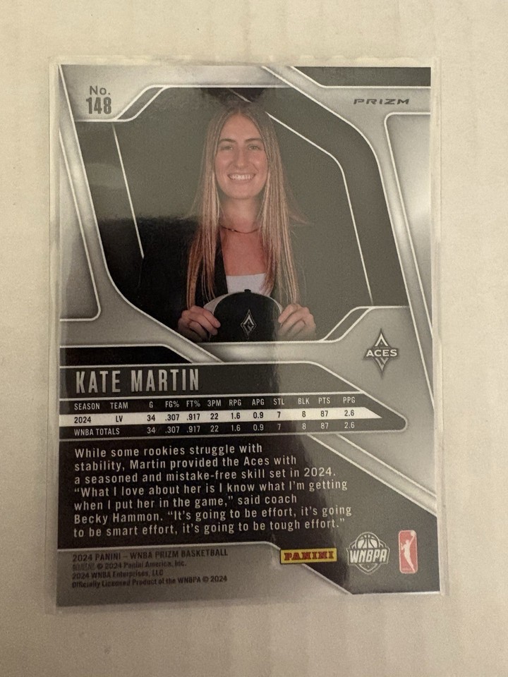 2024 Prizm Kate Martin Orange rookie Card Variation GS Valkyries 1.00 ...
