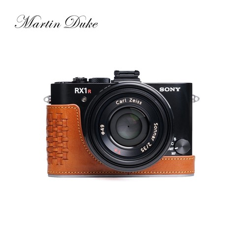Genuine Real Leather Half Camera Case Bag Cover for Sony RX1R II mark ...