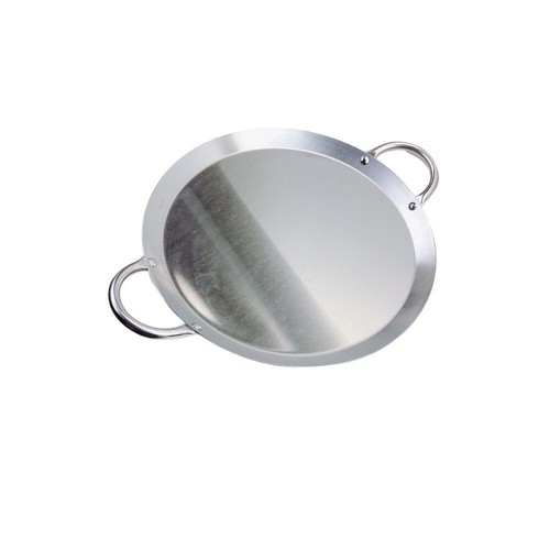 Stainless Steel Round Tray & To Warm Tortillas 14" with Double Handle ...