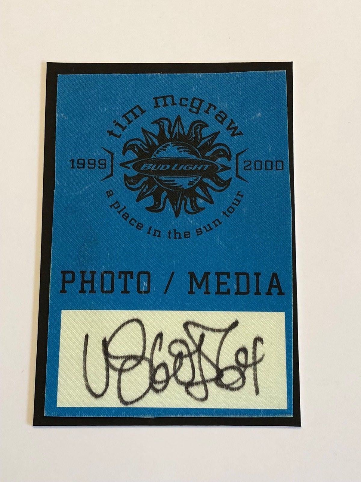 Tim McGraw A Place In The Sun Tour 1999-2000 Concert Photo/Media Pass ...