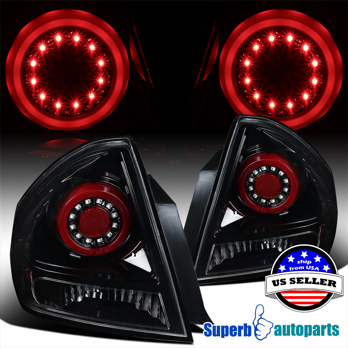 Chevy Aveo Tail Lights Led 2004 2008 Chevy Aveo HB LED Tail Lights