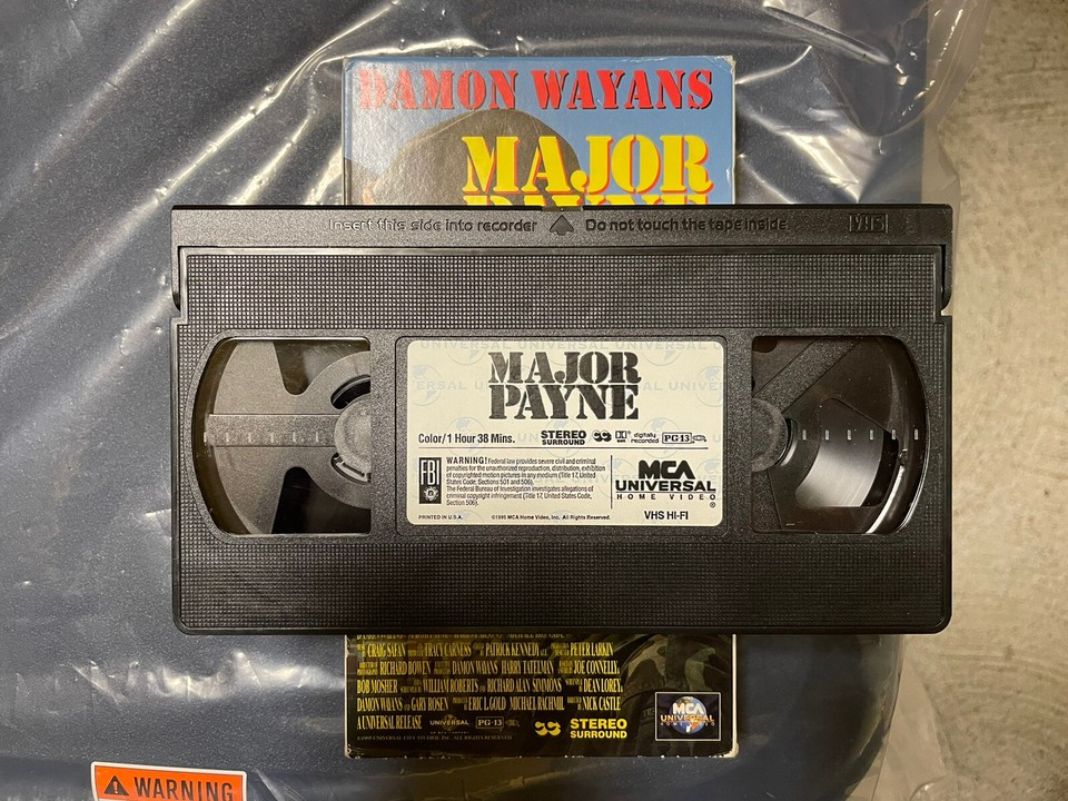 Major Payne VHS VCR Video Tape Movie Damon Wayans 1995 96898232333| eBay
