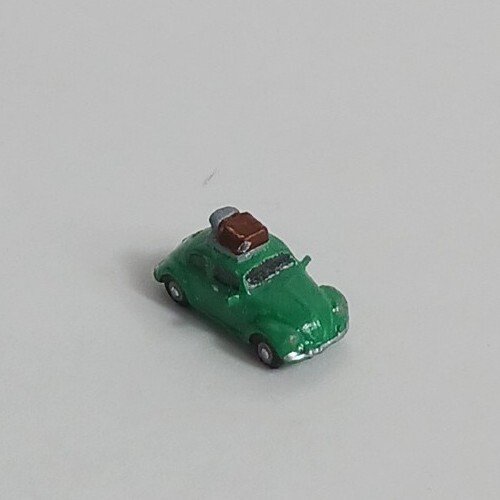 Volkswagon VW Micro Beetle Sedan Bug Diecast Figurine Vintage Green ...