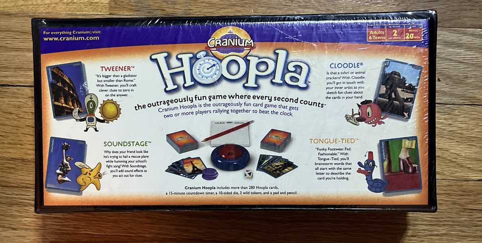 NEW/SEALED Cranium Hoopla Party Game, 2004 Edition with Purple Wild ...