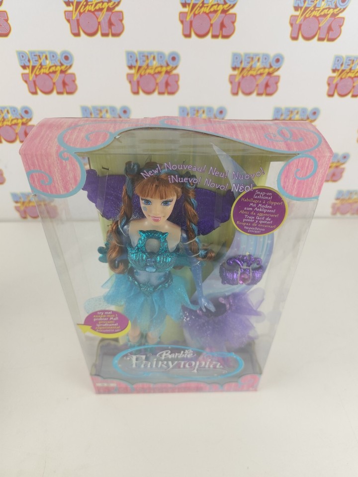 Barbie Fairytopia Mattel Jewelia No Crystal 2005 Doll New Fee Blue Glow ...