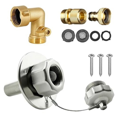 Quick Connect RV Water Inlet with 90 Degree Elbow for Hassle Water ...