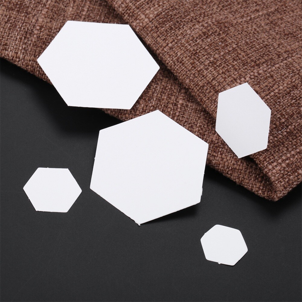 5 Size Hexagon Paper Piece Templates 100Pcs fits For Garment Fabric ...