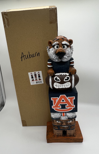 Auburn Tigers Football Tiki Totem Statue 15" Tall NCAA Team Sports ...