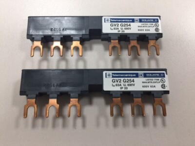 LOT OF 2 - Schneider Telemecanique - GV2-G254 Comb Busbar 63A 600V ...